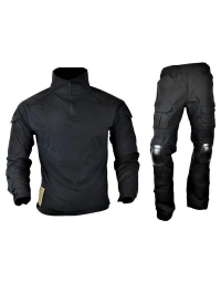 Tenue complète Noir ( pantalon + combat shirt) - JS TACTICAL