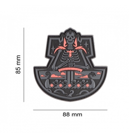 Patch PVC Ghost Ship Skull Noir - JTG