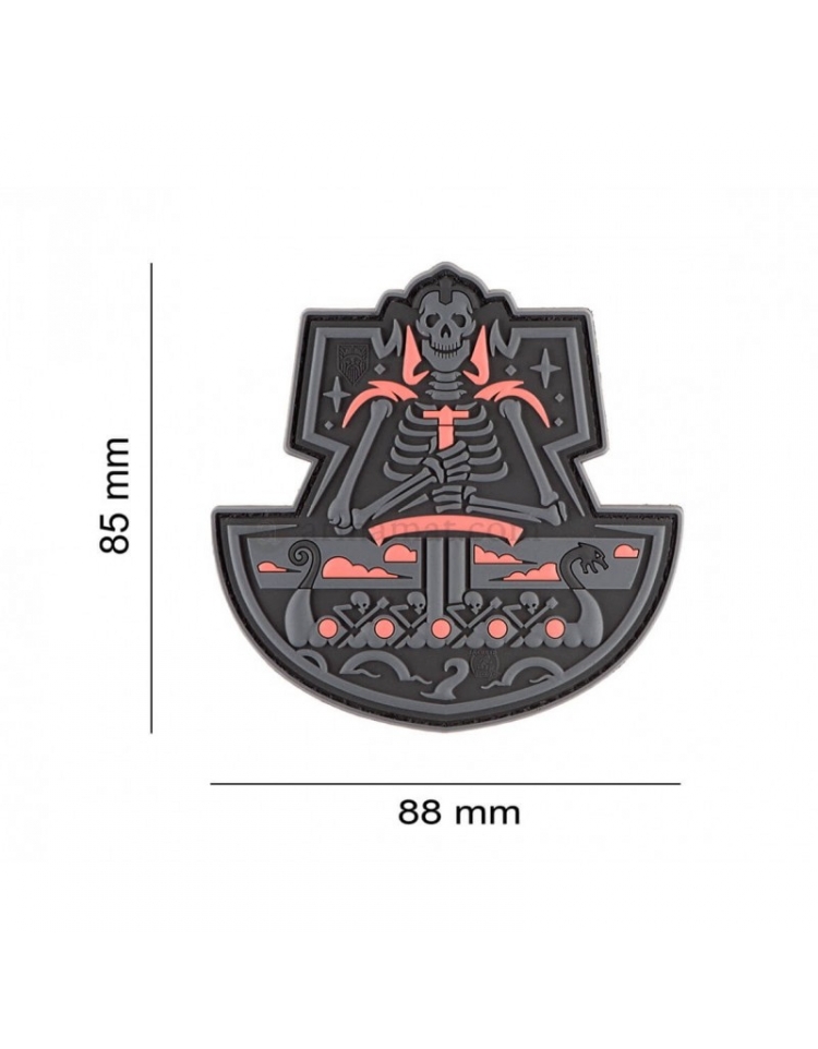 Patch PVC Ghost Ship Skull Noir - JTG
