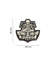 Patch PVC Ghost Ship Skull Phospho - JTG