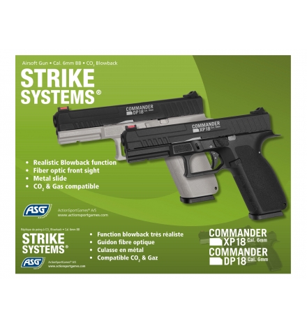 Commander XP18 Blowback Co2 noir - STRIKE SYSTEMS